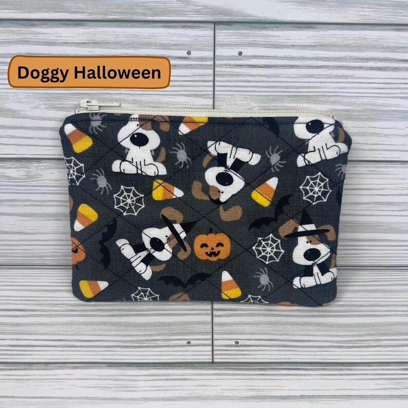 Small Quilted Fall Halloween Pouches, Sewn Pouch, Fast Shipping - Etsy