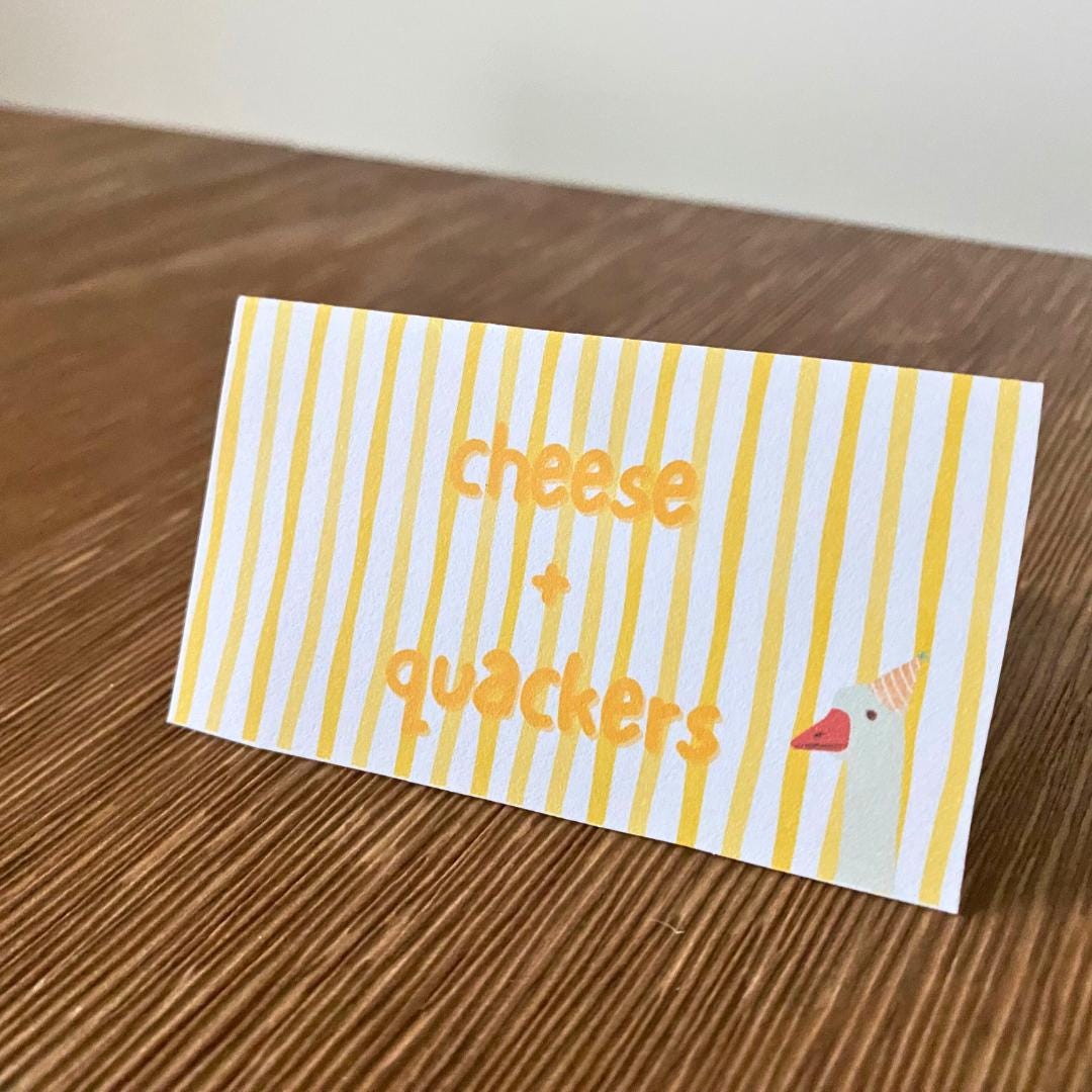 One Silly Goose Food Tent Template One Silly Goose Food Labels One ...