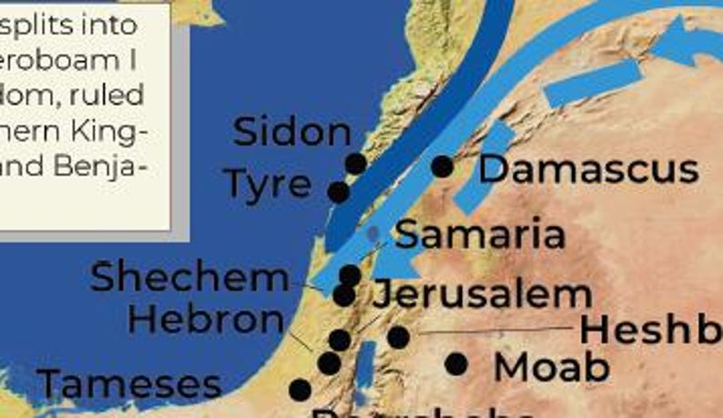 Exile and Return of Israel & Judah Map – Bible Study (PDF) - Etsy