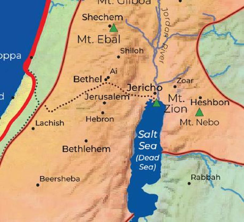 The Kingdoms of David & Solomon | Bible Map Digital Download (PDF ...