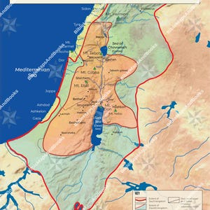David & Solomon Bible Map | Kingdom of Israel (PDF Download) - Etsy