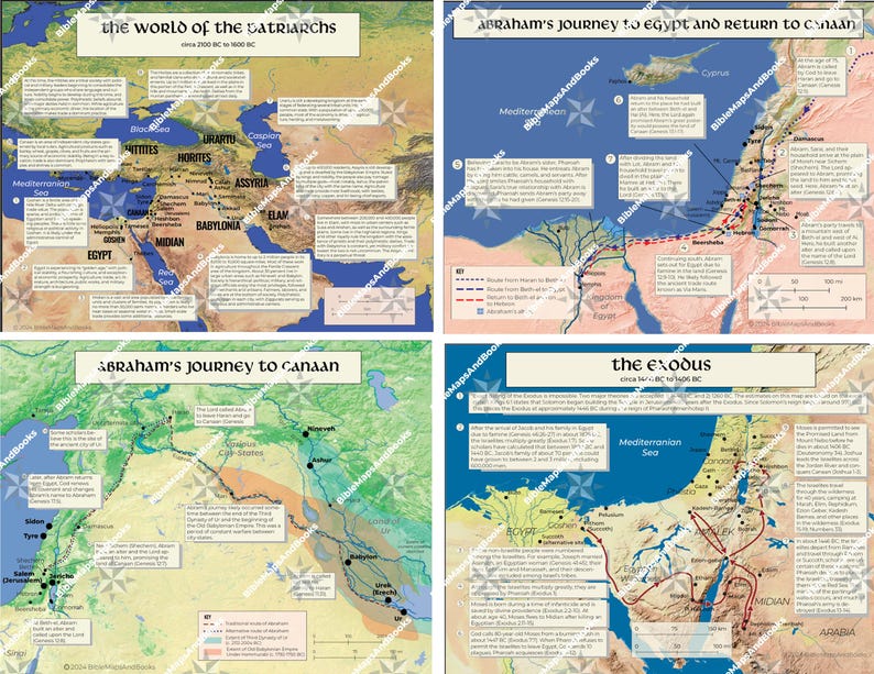 Annotated Bible Map Collection | Old & New Testament (PDF Download) - Etsy