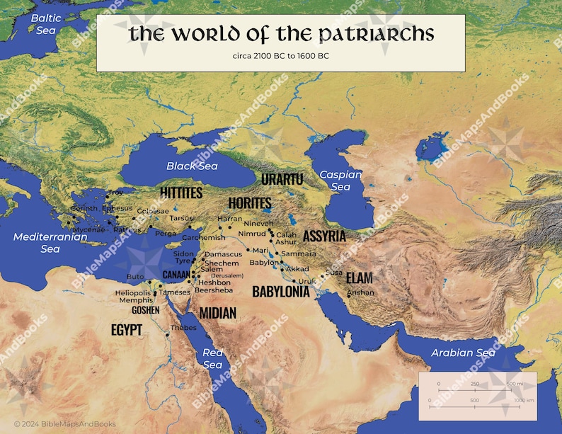The World of the Patriarchs, Circa 2100 BC – 1600 BC | Bible Map ...