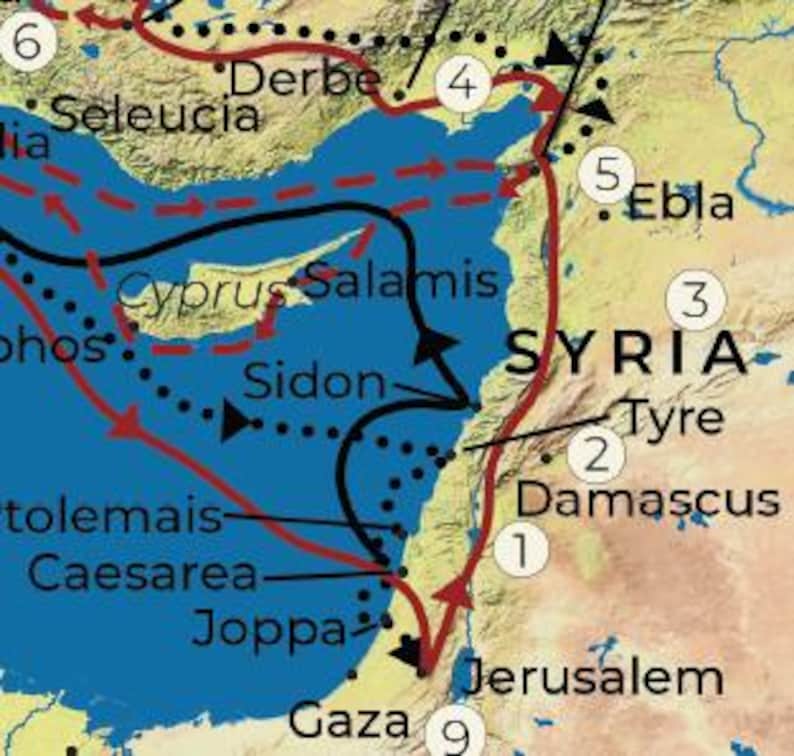 The Conversion & Ministry of Paul the Apostle | Bible Map Digital ...