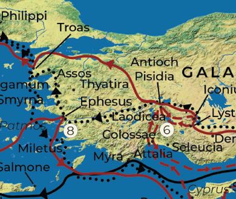 The Conversion & Ministry of Paul the Apostle | Bible Map Digital ...