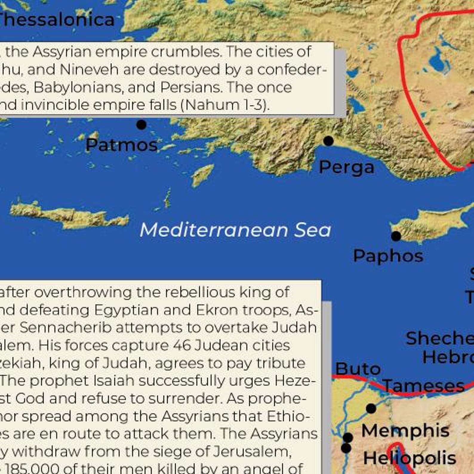 Neo-assyrian Empire Bible Map (911–609 BC) (PDF) - Etsy