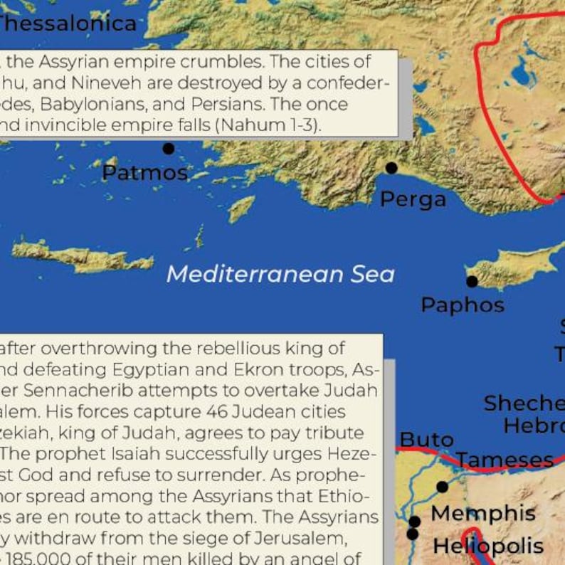 Neo-assyrian Empire Bible Map (911–609 BC) (PDF) - Etsy