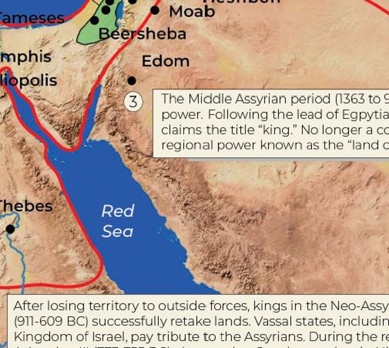 Neo-assyrian Empire Bible Map (911–609 BC) (PDF) - Etsy