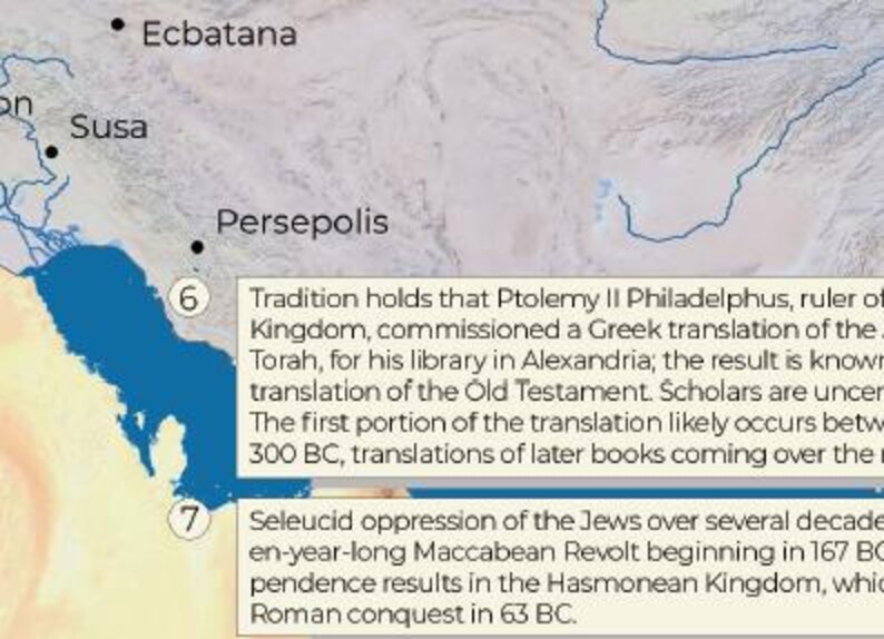 Alexander, Herod, Hasmoneans Empires Map, Bible History (digital ...