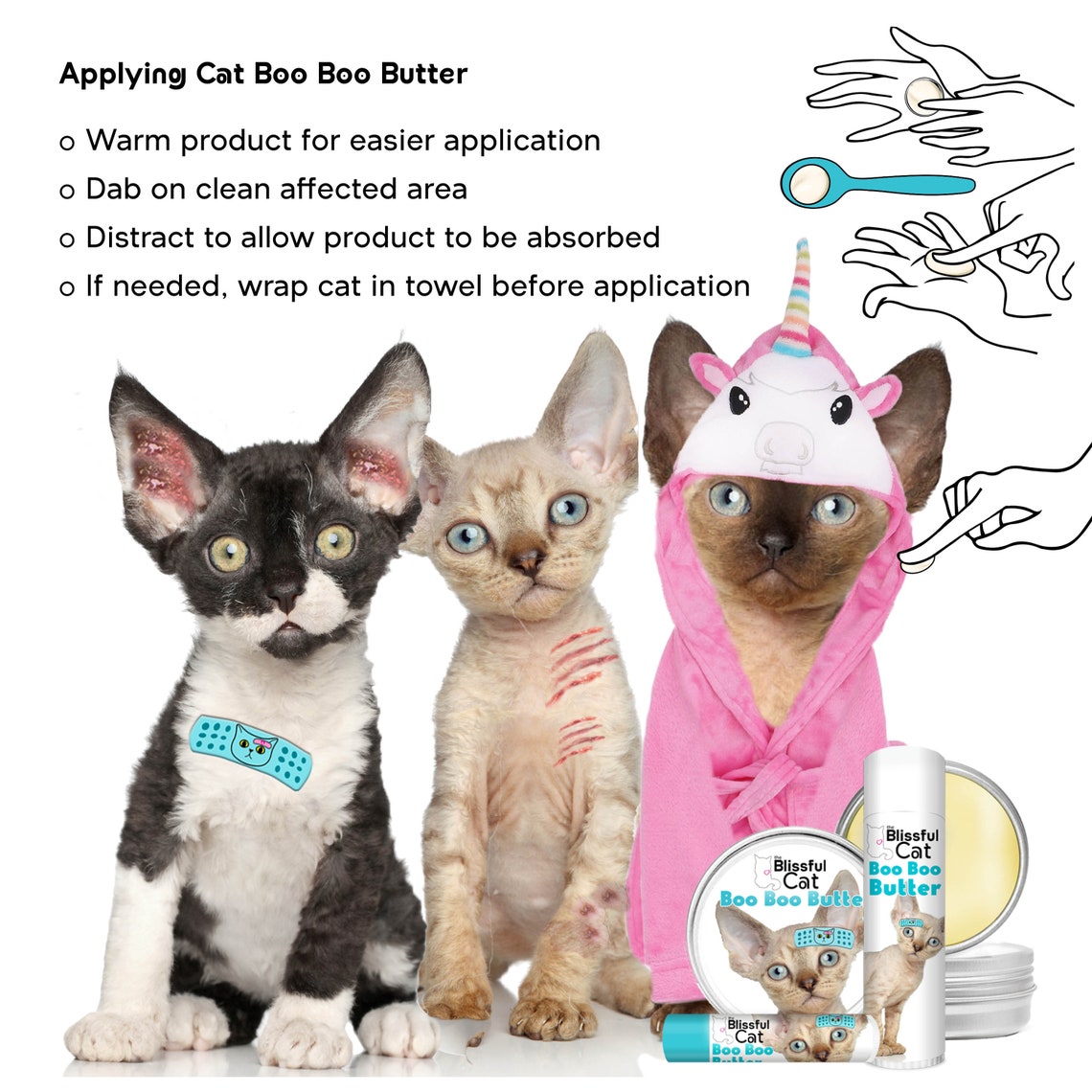 The Blissful Cat Boo Boo Butter All Natural Handcrafted Herbal | Etsy