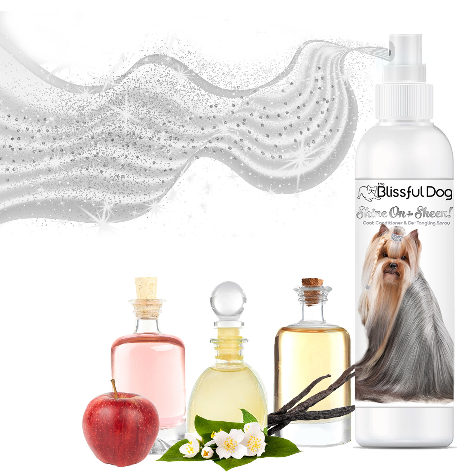 Blissfully Clean Dogs SHINE-ON + SHEEN Dog Coat Spray Leave-in ...