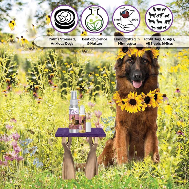 German Shepherd Relax Dog Aromatherapy Roll-on & Spray for Thunderstorm ...