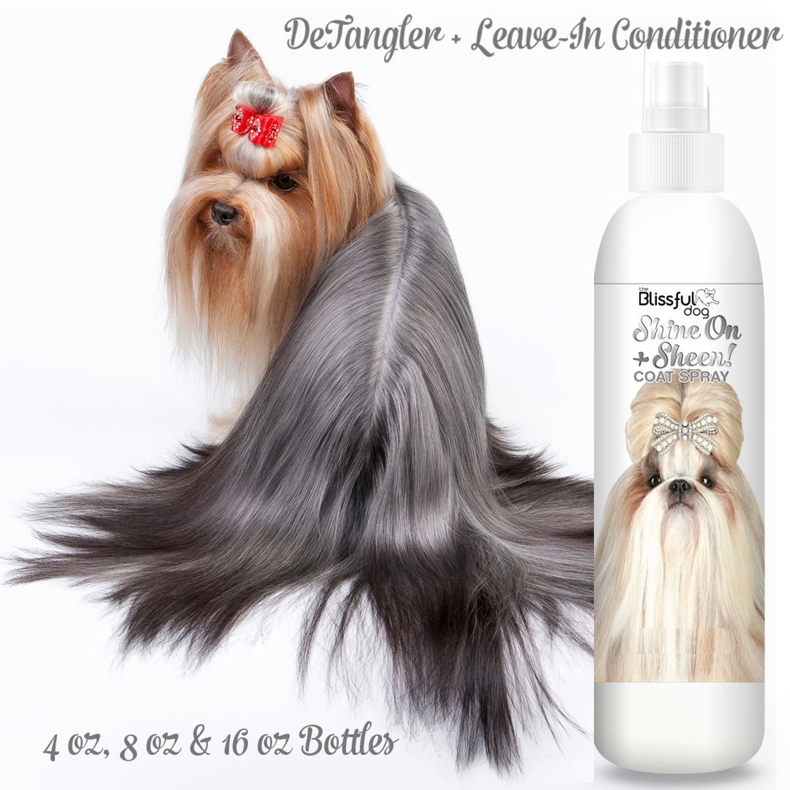Blissfully Clean Dogs SHINE-ON SHEEN Dog Coat Spray Leave-In | Etsy