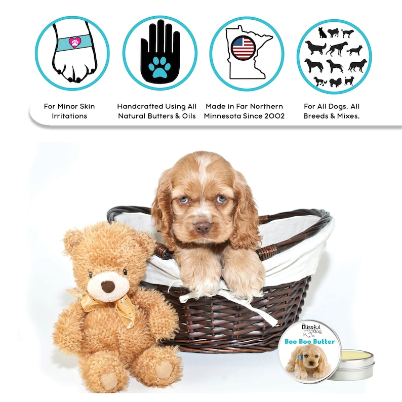 Cocker Spaniel Essential Care Combo Handcrafted Balms for Dry Dog Noses ...