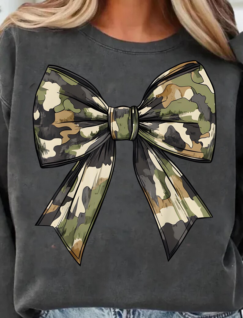 Camo Bow Png, Old Camo Bow Png, Camo Coquette Bow Hunting Png, Women ...