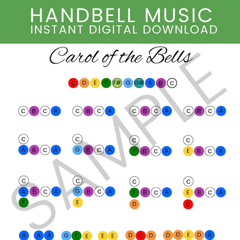 Handbells and Sheet Music - Etsy