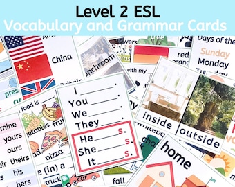 ESL Level 3 Grammar and Vocabulary Cards - VIPKID, Etc. - Etsy