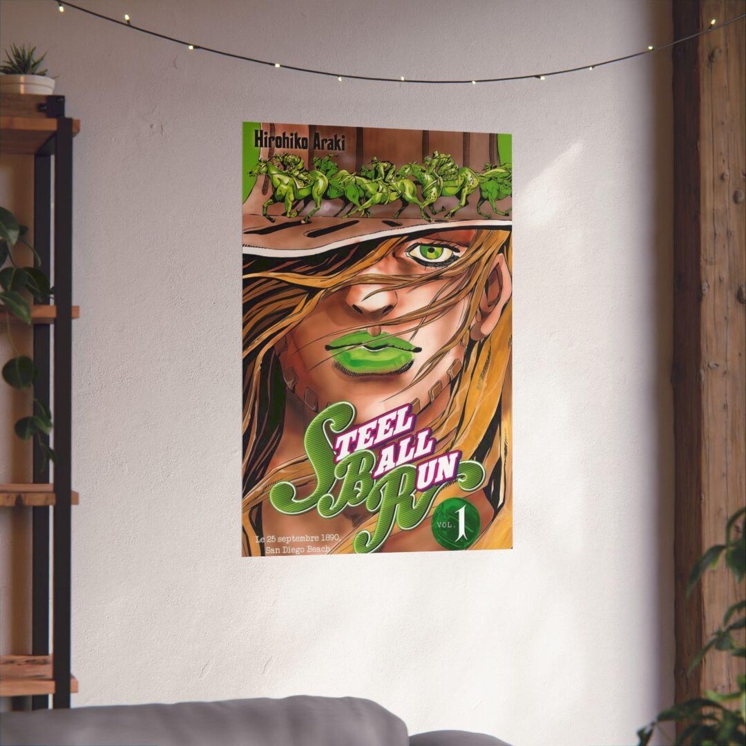 Gyro Zeppelin X Steel Ball Run Manga Cover 01 JJBA Inspired Wall Art ...