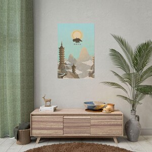 Appa X ATLA Avatar Aesthetic Wall Art Poster, Nostalgic Art Print ...