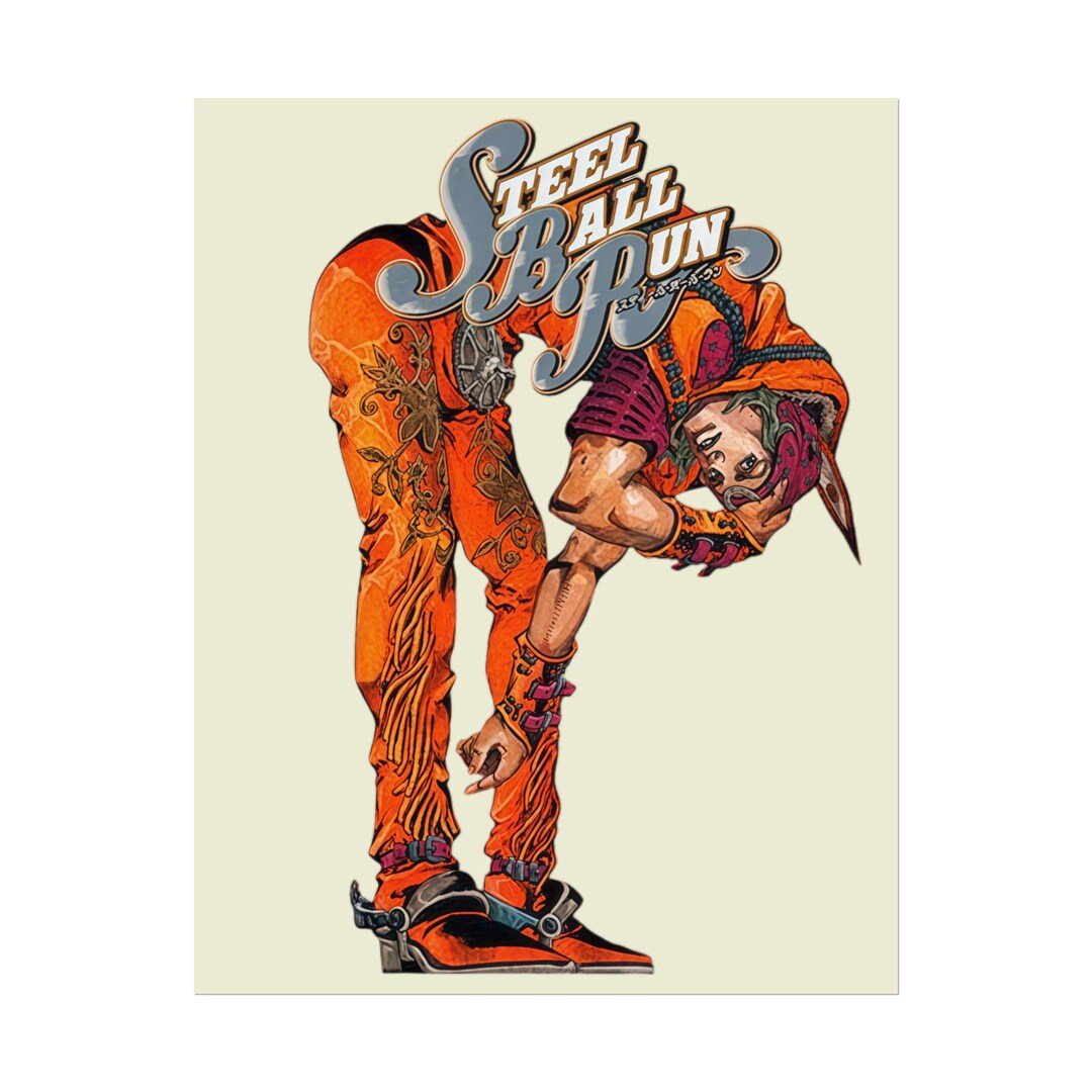 Vintage SBR X JJBA Joestar Anime Poster, Matte Vertical Poster, Beige ...