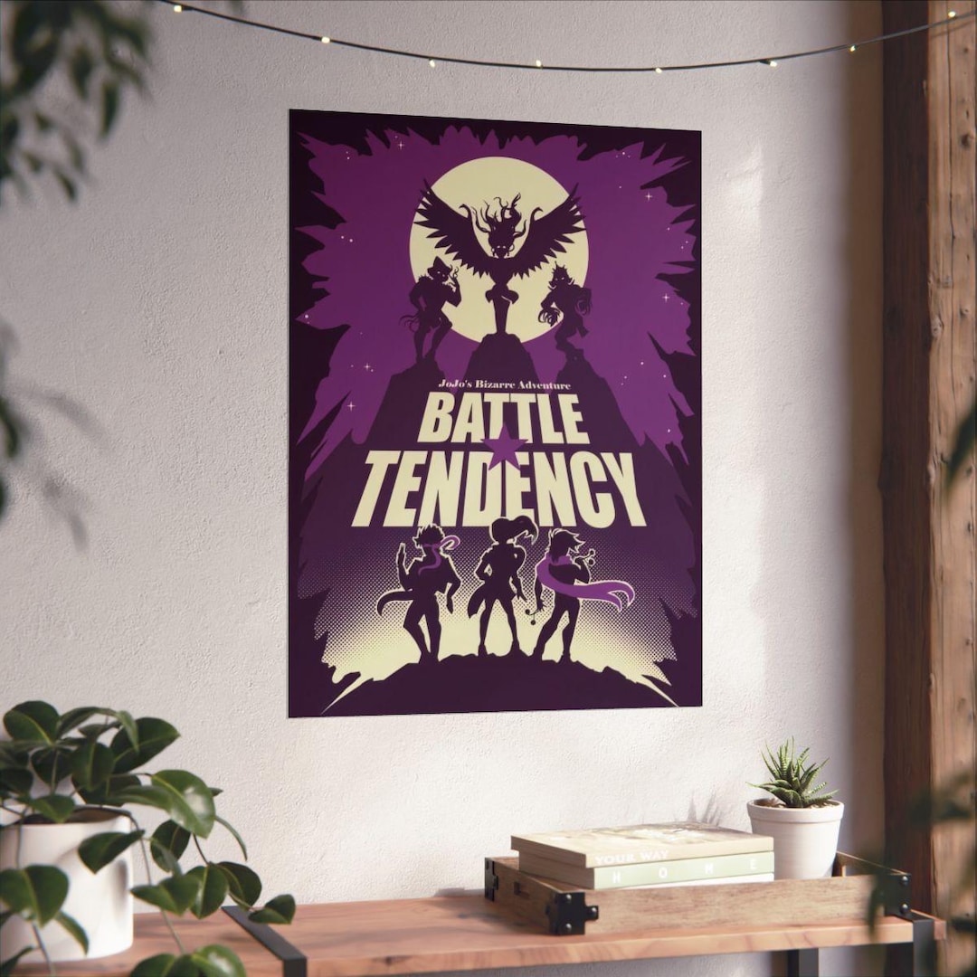 Anime Wall Art Poster, JJBA X Battle Tendency Design Home Decor ...