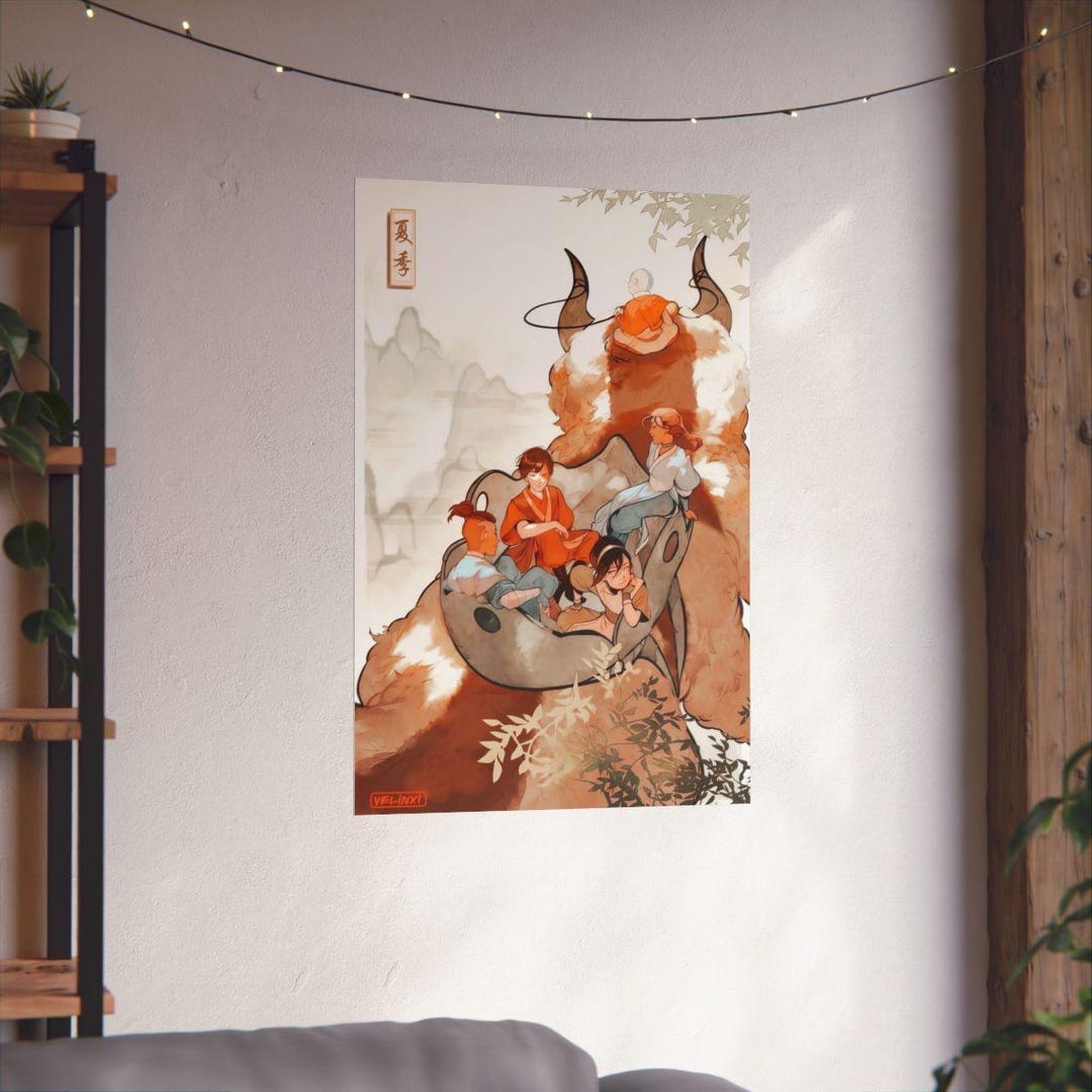 Team Avatar Nostalgic Appa Last Airbender Wallpaper Art Poster, Perfect ...