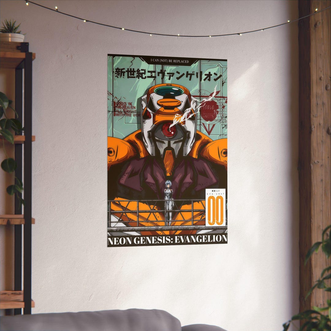 Vintage Mecha Robot Anime Wall Art, Neon Sci-fi Decor, Anime Genesis ...
