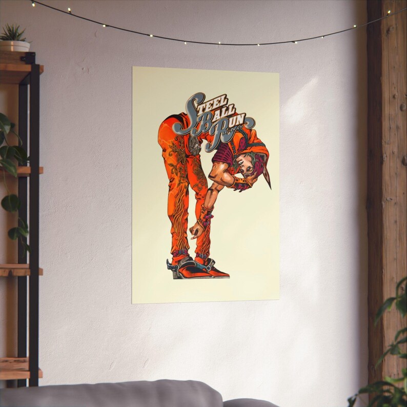 Vintage SBR X JJBA Joestar Anime Poster, Matte Vertical Poster, Beige ...