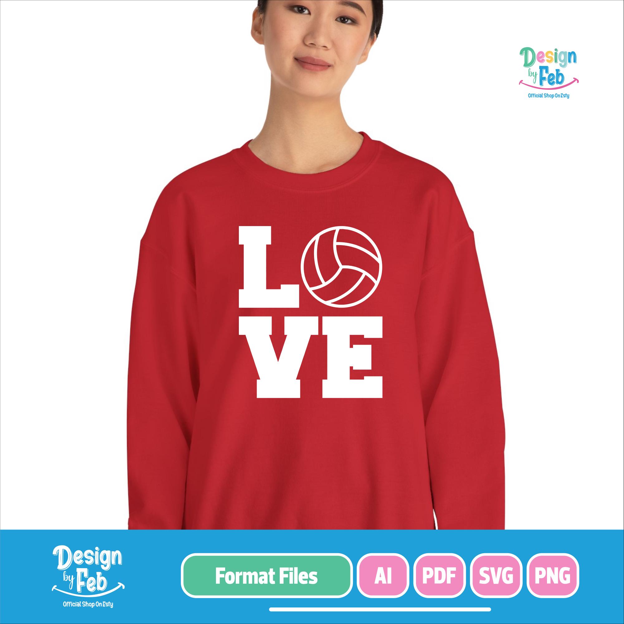 Volleyball Stacked Love SVG Files | Volleyball Mum Cut Files ...