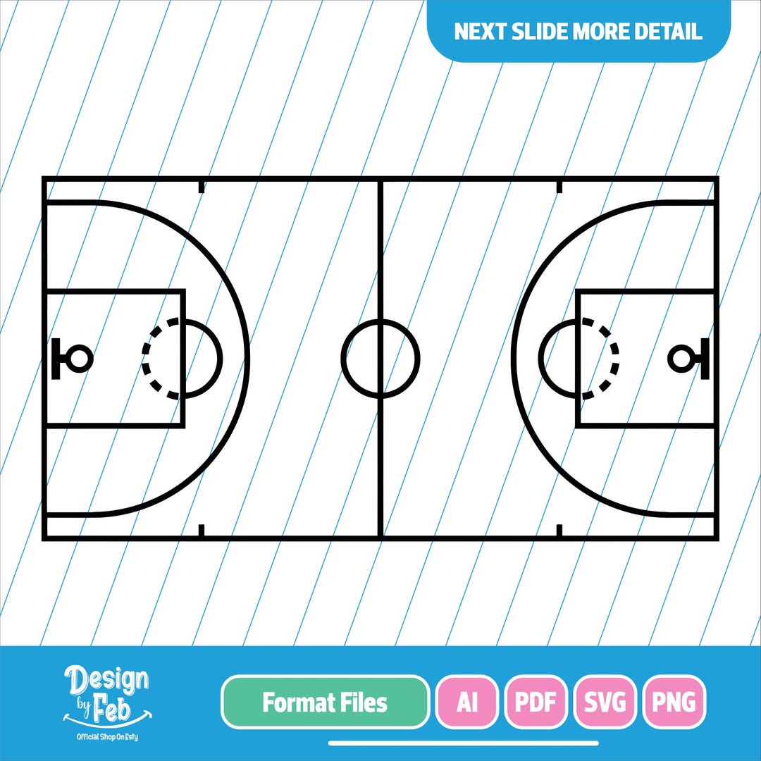 Basketball Court SVG Files | Basketball Cut Files | Basketball Court ...