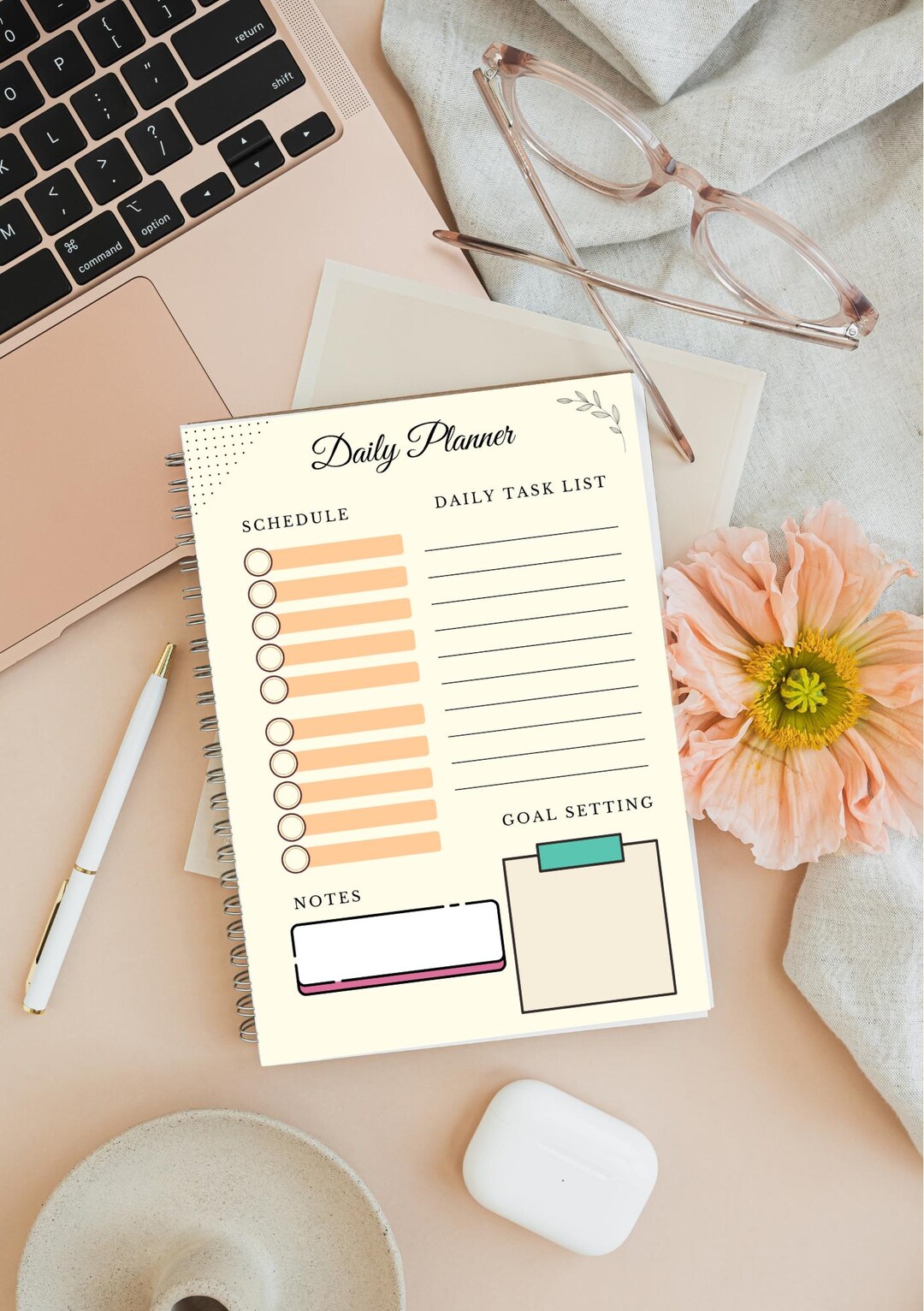 CANVA Template Daily Planner | 7 Days | 6 Styles | Printable PDF | A5 ...