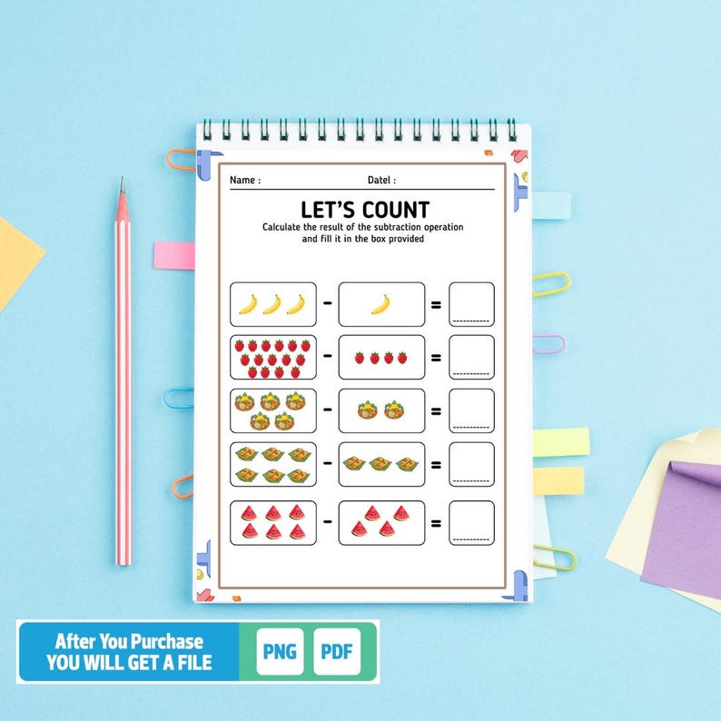Worksheet Let's Learn to Count for Kid, Counting Worksheets for Kids, Number Recognition ...