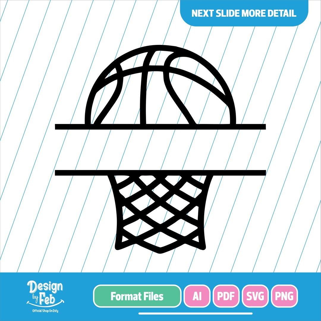 Basketball Hoop Frame SVG Files | Basketball Monogram Cut Files ...