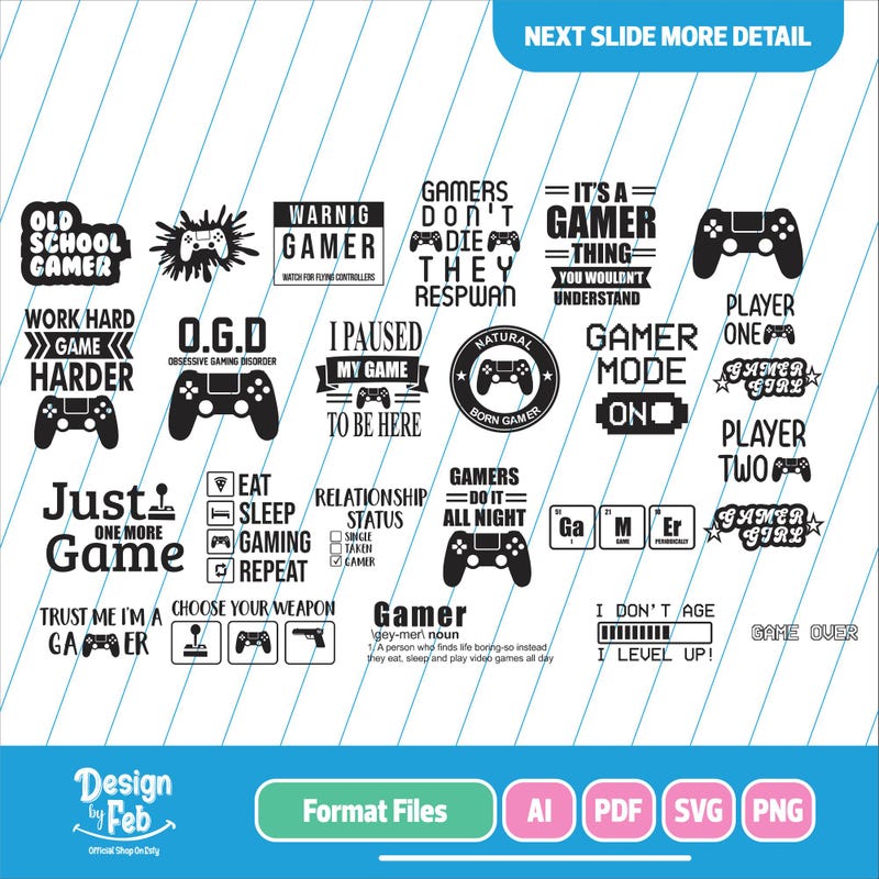 Gaming Svg - Etsy