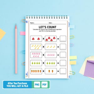 Worksheet Let's Learn to Count for Kid, Counting Worksheets for Kids, Number Recognition ...