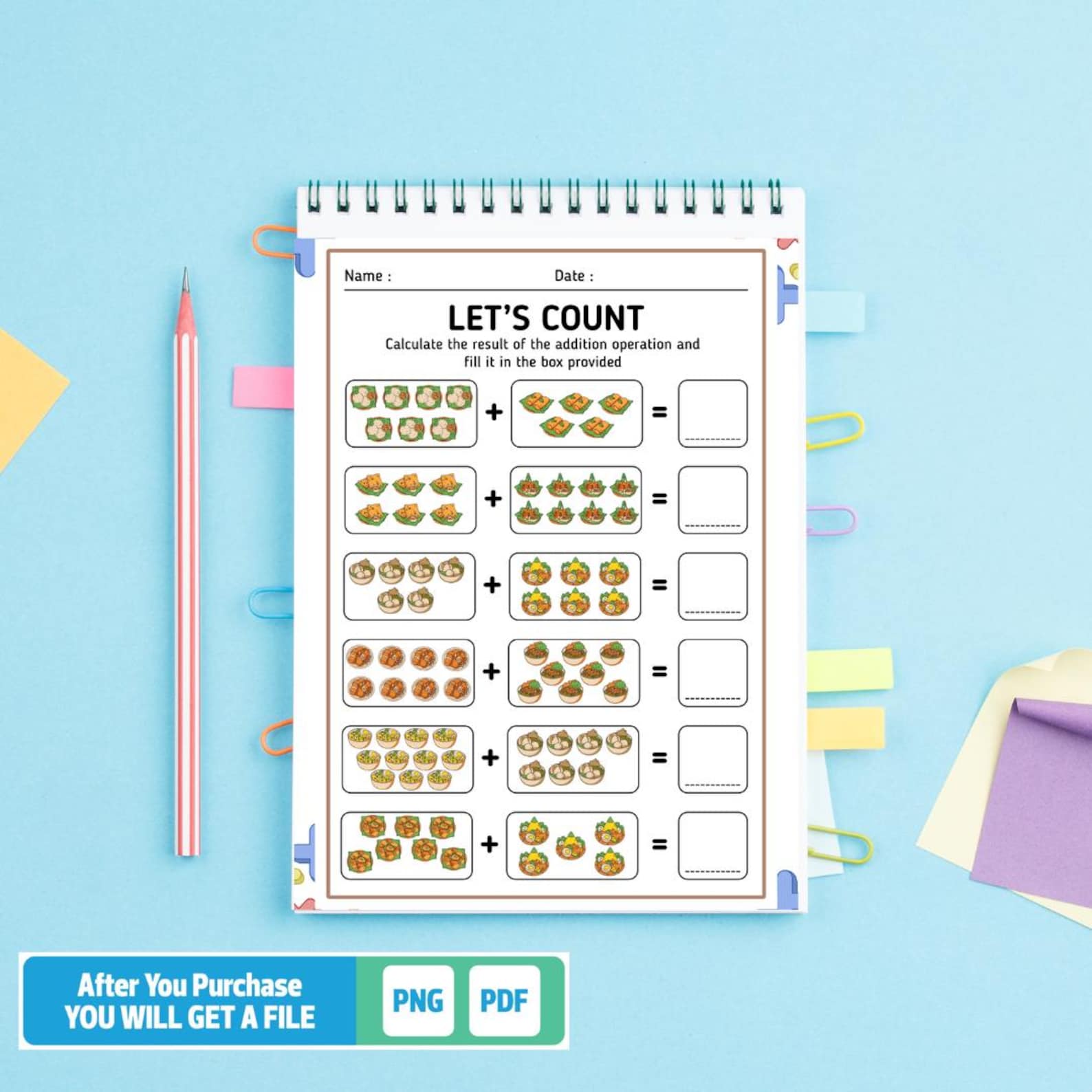 Worksheet Let's Learn to Count for Kid, Counting Worksheets for Kids, Number Recognition ...