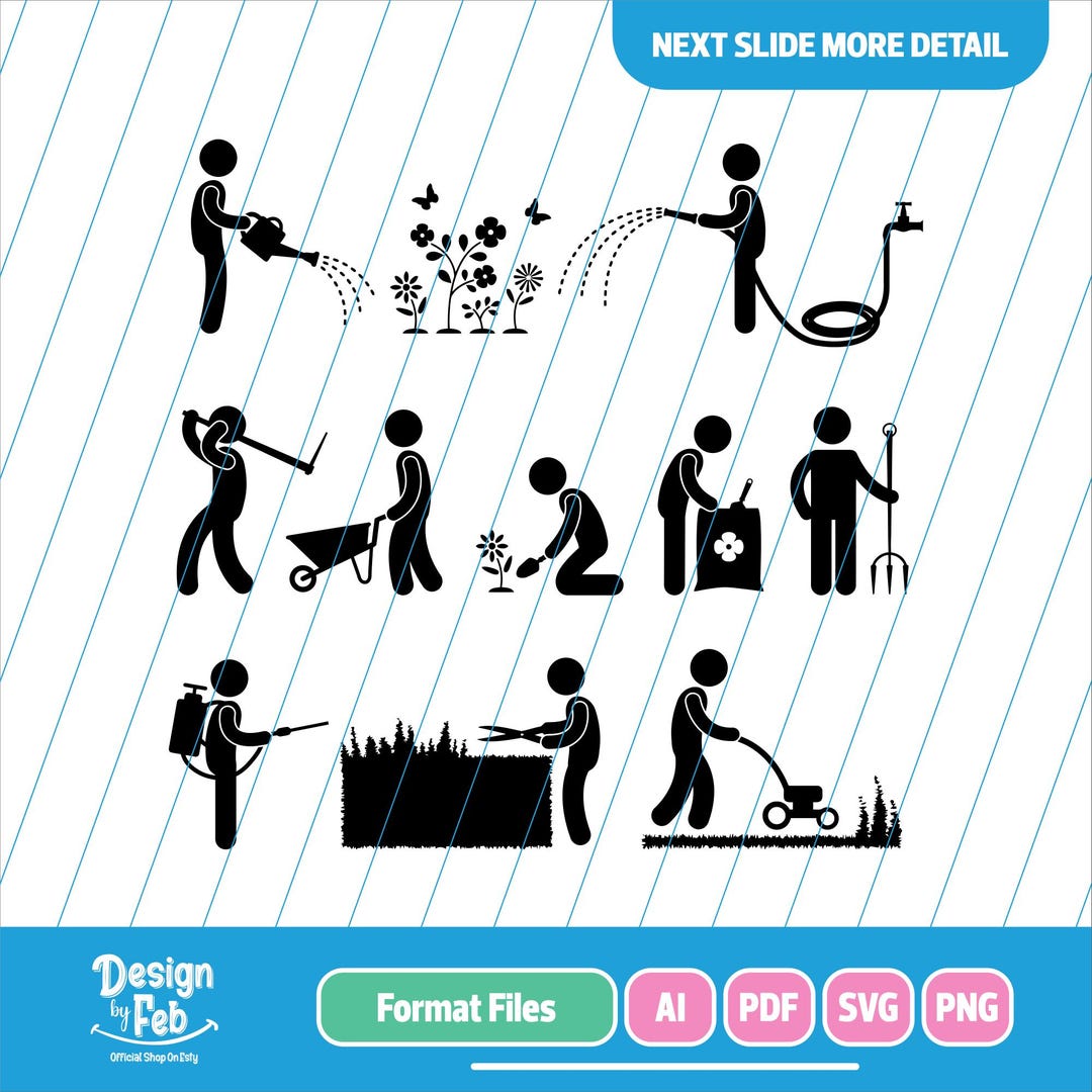 Gardening Farming Plant Planting Flower Watering Farmer Agriculture ...