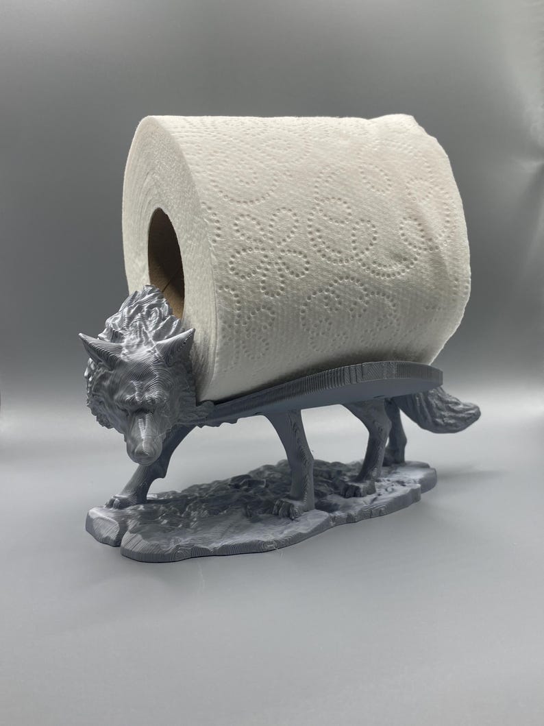 Gray Wolf in Shaun the Sheep Clothing Toilet Paper Holder Glossy Shiny ...