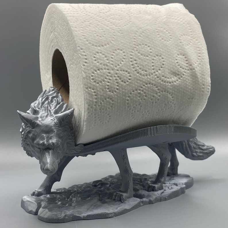 Gray Wolf in Shaun the Sheep Clothing Toilet Paper Holder Glossy Shiny ...