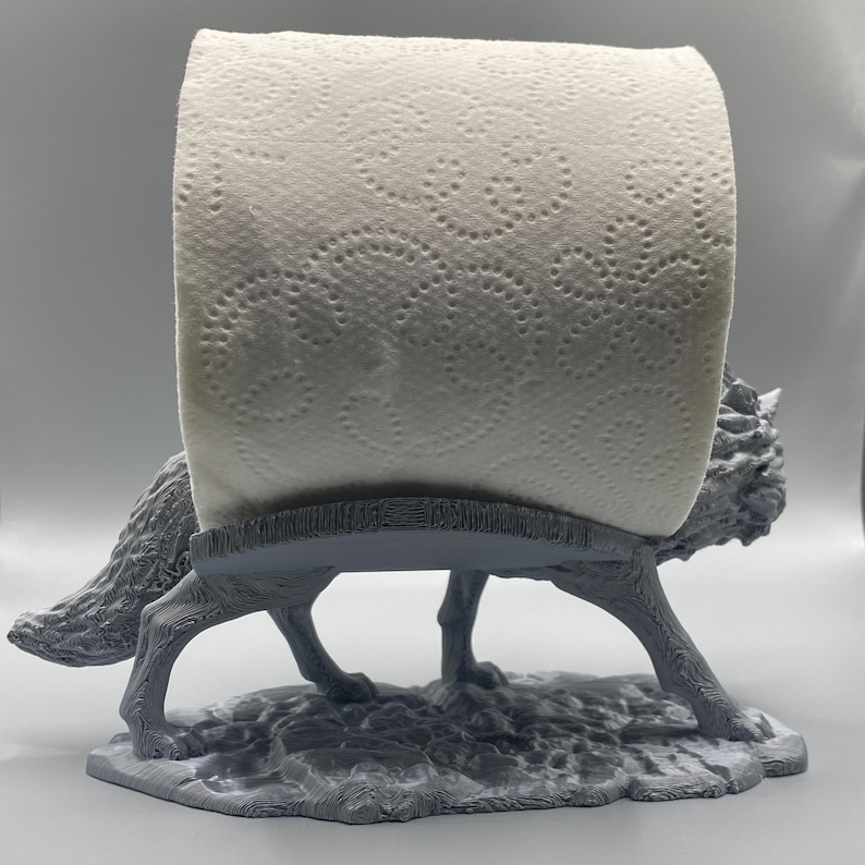 Gray Wolf in Shaun the Sheep Clothing Toilet Paper Holder Glossy Shiny ...