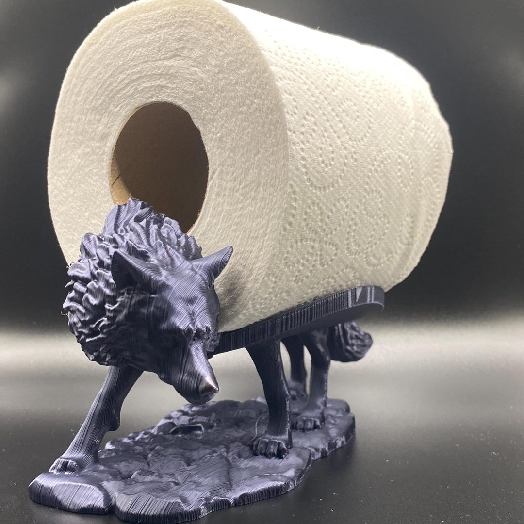 Black Wolf in Shaun the Sheep Clothing Toilet Paper Holder Glossy Shiny ...