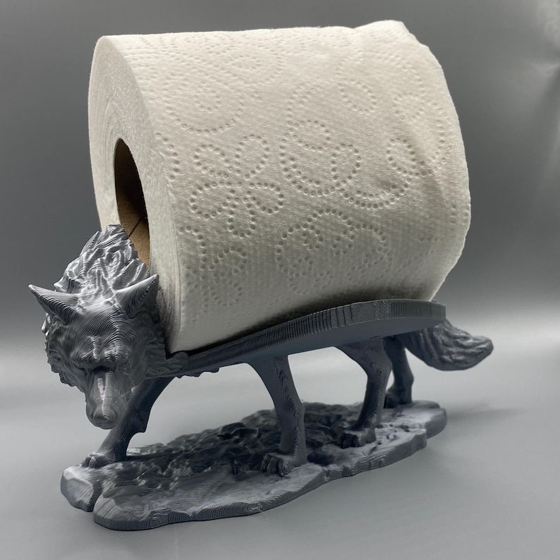 Gray Wolf in Shaun the Sheep Clothing Toilet Paper Holder Glossy Shiny ...