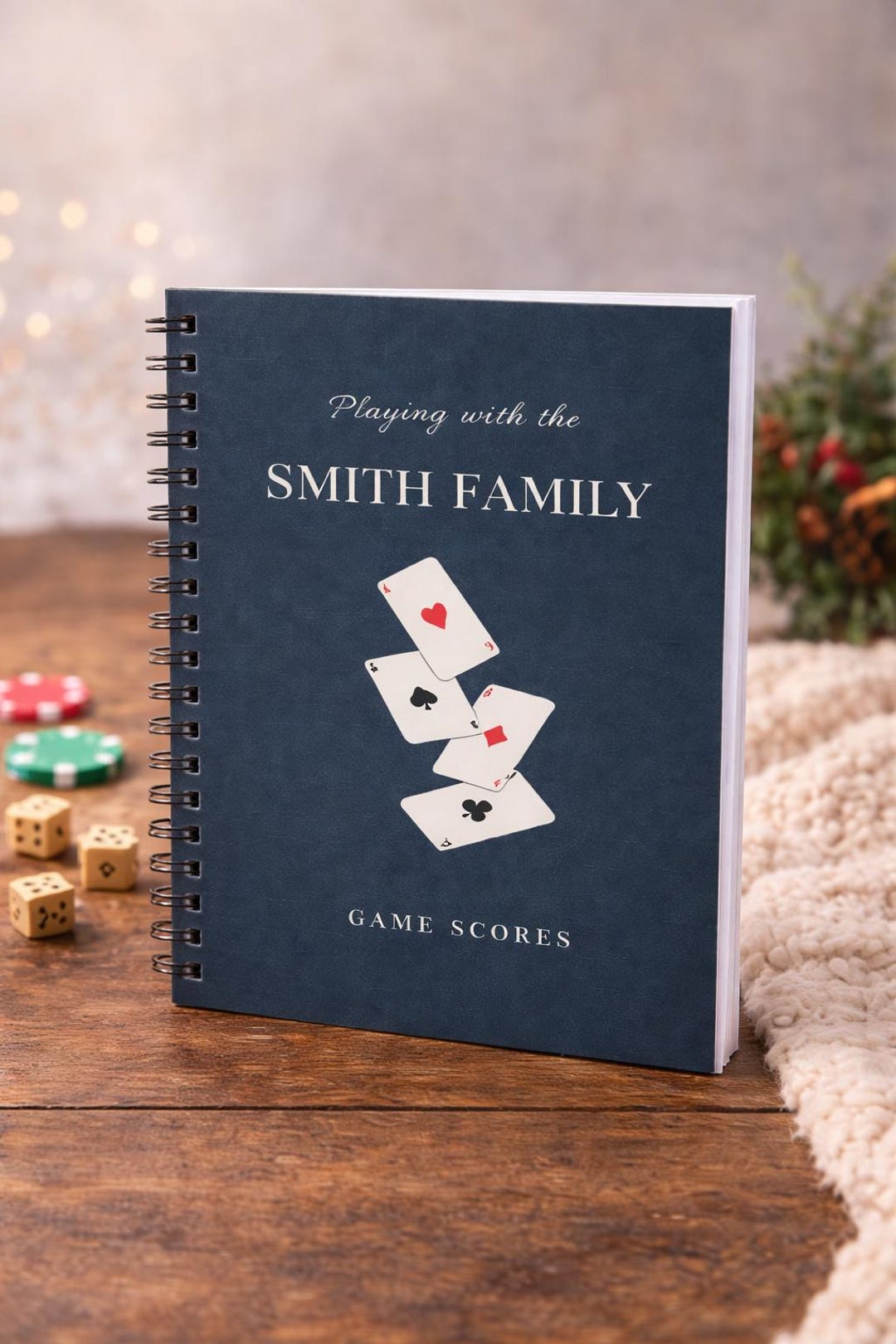 Personalized Family Game Scorebook | Custom Game Night Score Keeper ...