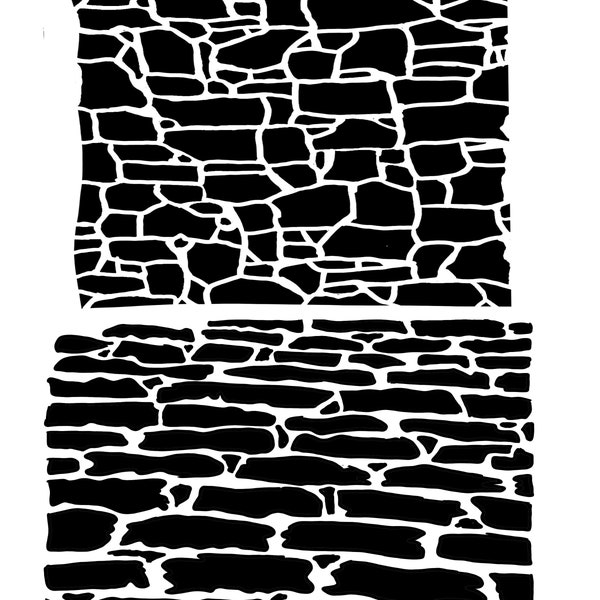 Cobblestone Stencil - Etsy