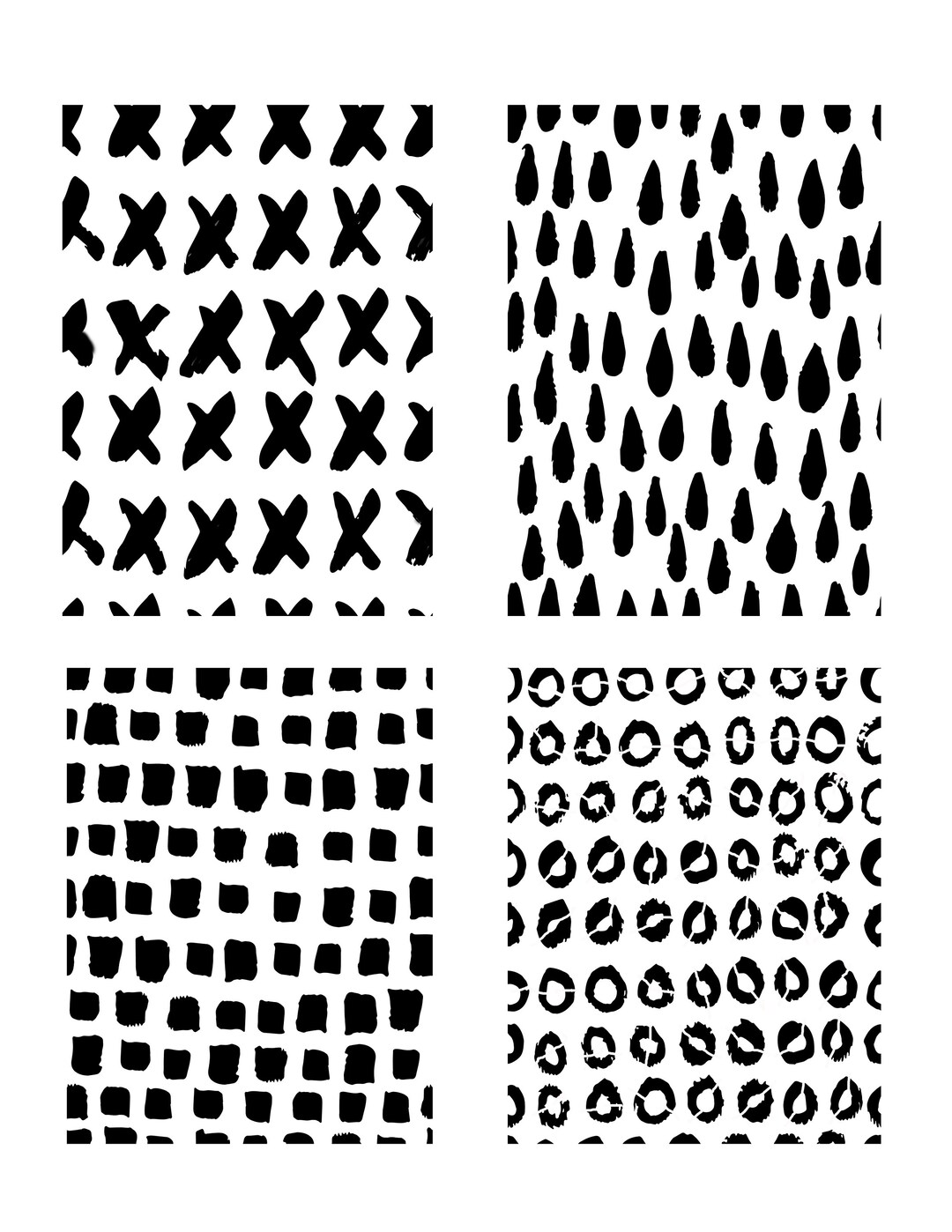 Scribble Marks 1 8x10 Stencil, Crafting, Baking, Kids, Journaling, Art ...