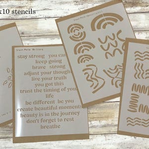 Messy Flower Silhouette 1 8x10 Stencil, Crafting, Baking, Kids ...