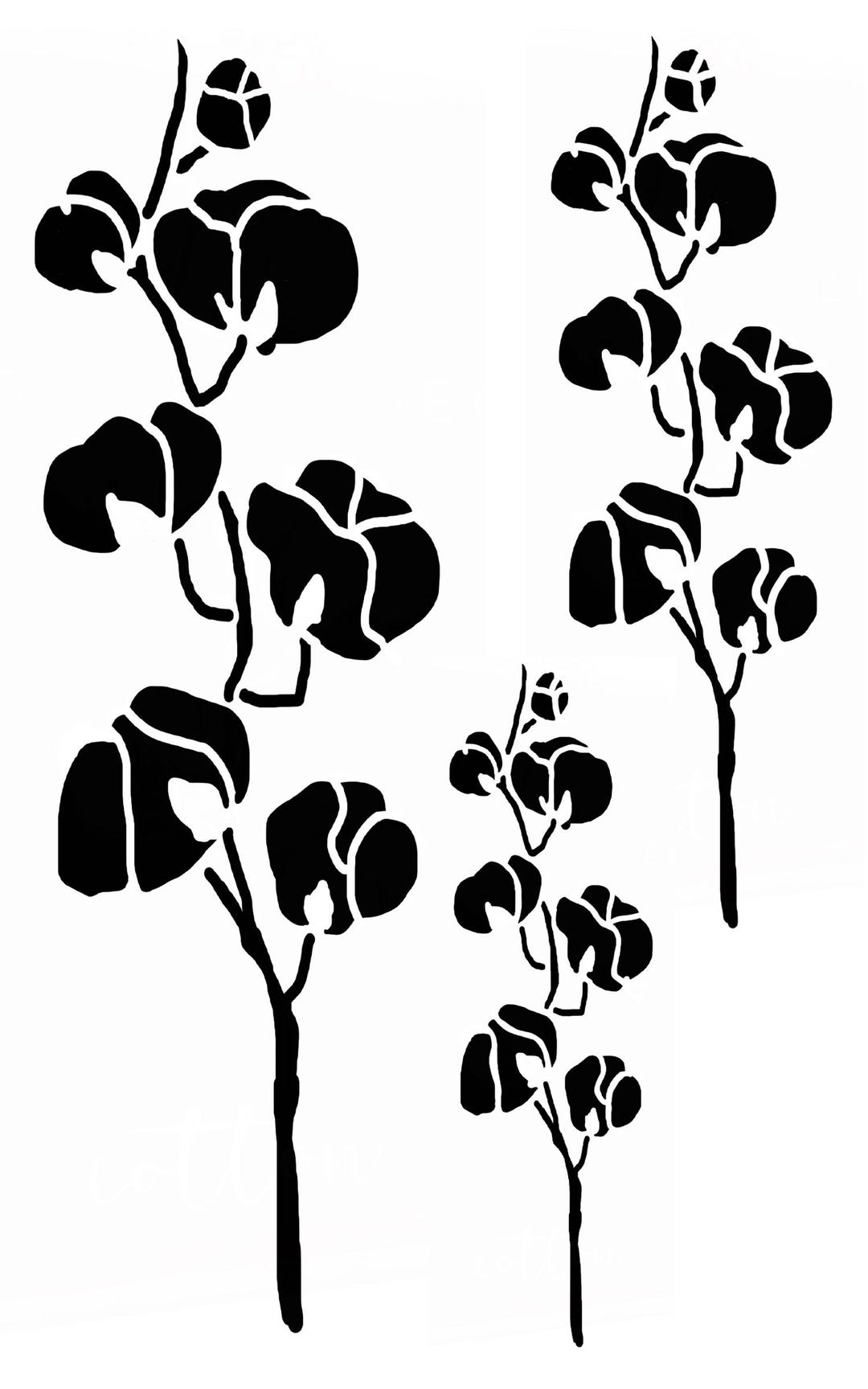 Cotton Stem 1 5x8 Stencil, Crafting, Baking, Kids, Journaling, Art ...