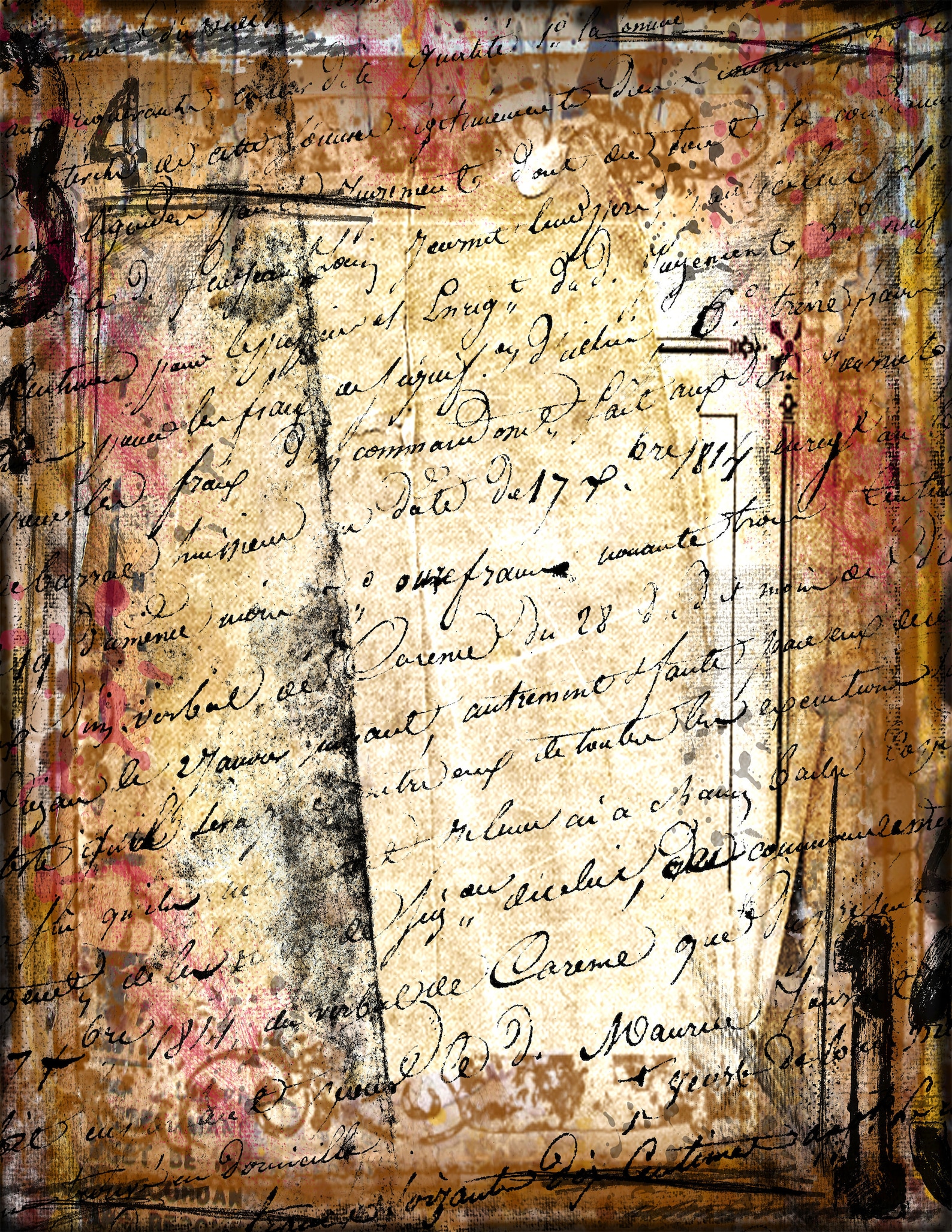 Handwriting 6 Collage Papers Instant Download 5 Pages, Shawn Petite ...