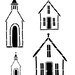 Rustic Churches 8x10 Stencil, Crafting, Baking, Kids, Journaling, Art ...