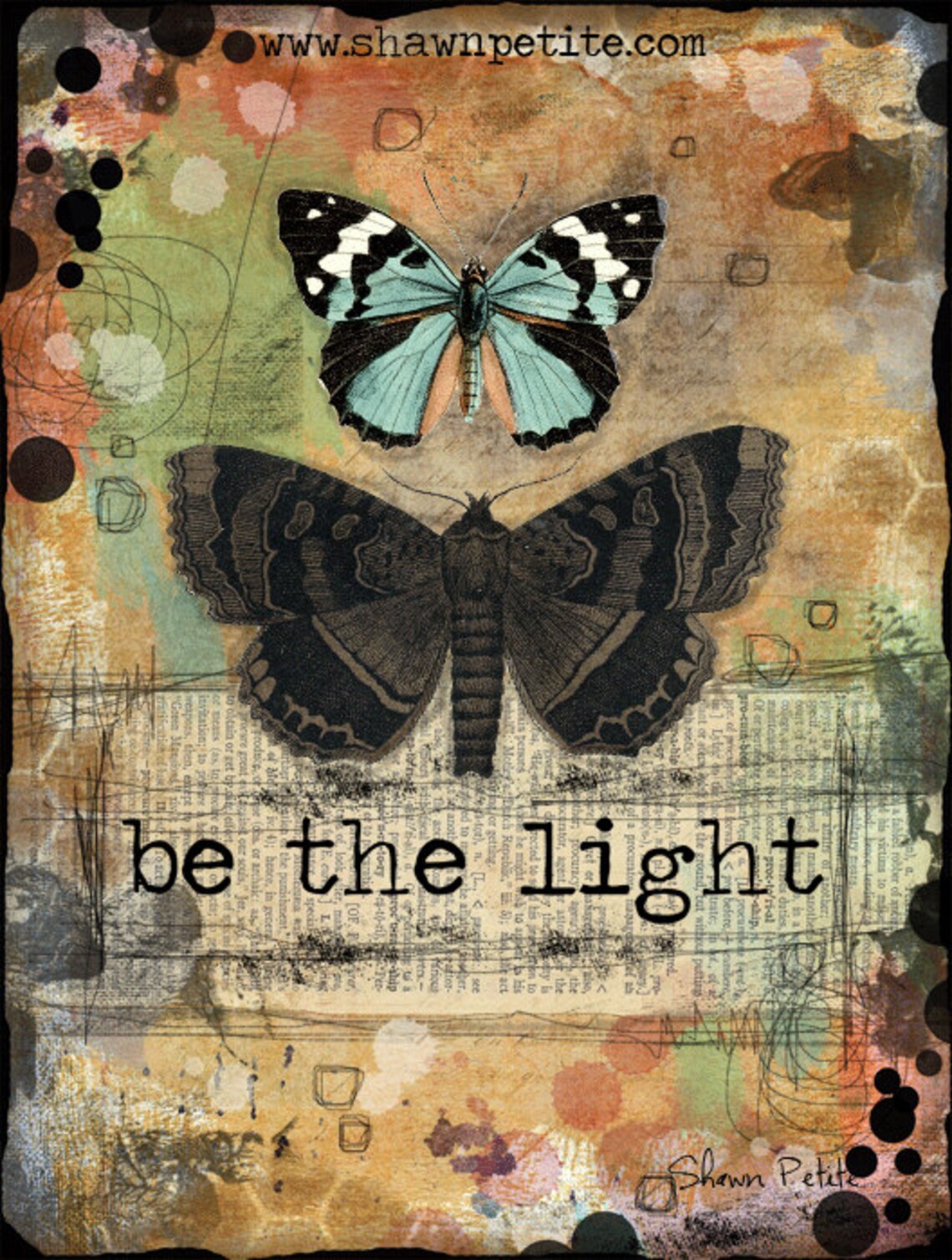 Be the Light Butterfly Series Print on Wood and Print to Be - Etsy